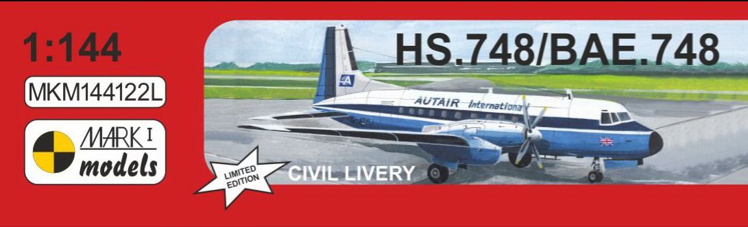eshop - Mark I Models - Mark I Models 1:144 - HS.748/BAe.748 ‘Civil Livery’
